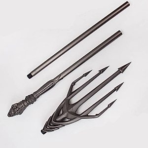ZKBWFLA Metal Pentacle Trident Sword, Cosplay Props Available for Collection-Silver