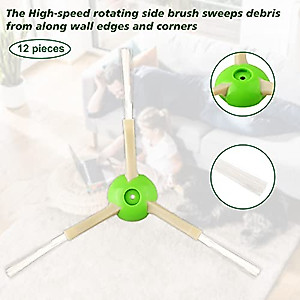 32 Pack Replacement Parts for iRobot Roomba i7 i7+ i3 i3+ i4 i4+ i6 i6+ i8 i8+ E5 E6 E7 Vacuum Cleaner, 2 Set Rubber Brushes, 12 Vacuum Filters, 6 Vacuum Bags, 12 Side Brushes