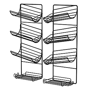 HULISEN Shower Shampoo Bottle Holder, Shower Caddy Organizer for Shower Wall, Shower Shelves for Inside Shower with Adhesive, No Drilling, Rustproof, 2-Rack Bathroom Accessories Storage Baskets, Black