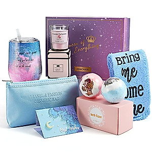 ZOMCHAIN Birthday Gifts for Women, Unique Gift Baskets for Mom Girlfriend Best Friend Sister Gift. Personalized Thank You Gifts for Friends Female. Relaxing Spa Gift Set for Women Gift