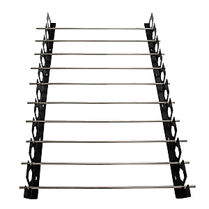 DIYTUNINGS 10 Roll Black Wall Mount Storage System Rack for Car Vinyl & Tint- Large Sign & Banner Material Holder,Organizer Fabric Spool Convenient Craft Stand