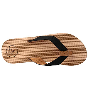 Aerusi Women's Braid Thong Sandals Flip Flops (Women 8, Matte Black)