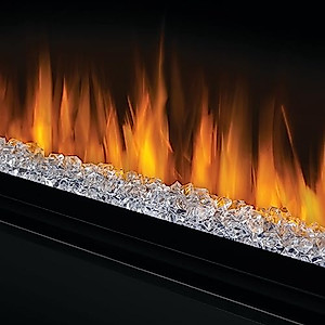 Napoleon Alluravision Slimline 60 Wall Mount Electric Fireplace - Multi-Color Flames with Large Crystal Cubes and Natural Looking Driftwood Logs - with Remote Control - NEFL60CHS-1