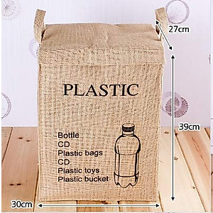 Muellery Recycle Bag Sturdy and Light Waste Basket for Plastic with Handles