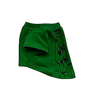 PETMONT Casual T-Shirt for Pets Desing: Who let The Dogs Out Green Great for Small and Medium Dogs Size Small