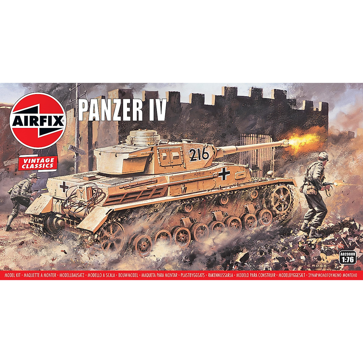 Airfix Panzer IV F1 / F2 Tank 1:76 Vintage Classics Military Plastic Model Kit A02308V