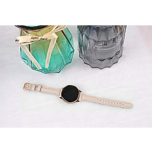 JOYOZY Leather Band Compatible with Samsung Galaxy Watch 5/4 40mm 44mm,Active(40mm)/2(40mm)(44mm),Stylish Slim Wristband Strap for Galaxy Watch 42mm/Samsung Galaxy Watch 4 Classic/Watch 5 Pro 45mm