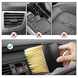 Philbinden 2 Pack Car Air Outlet Cleaning Brush Auto Interior Detailing Dust Brush Soft Bristles Detailing Dust Sweeping Tools for Dashboard Air Conditioner Vents (A Type)