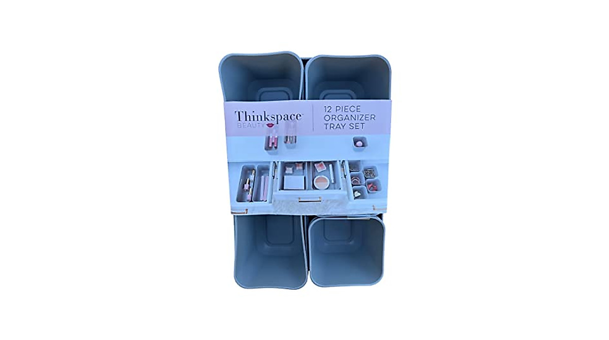 ThinkSpace Beauty 12-Piece Drawer Organizer Set for Home & Office