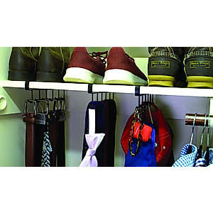Spark Innovators Nook Hooks, Under Cabinet Storage Hooks, Holds Mugs, Utensils, Coffee Cup, Fits Shelves up to 1", No Installation, 3 Pack