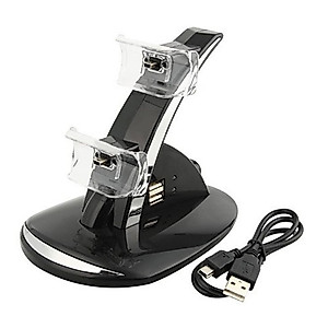 InSassy (TM) Dual LED Charging Dock + 2 Rechargeable Battery for Xbox ONE Controllers