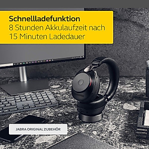 Jabra 14207-66 Evolve2 85 Desk Stand – USB-C Headset Charging Stand – Black