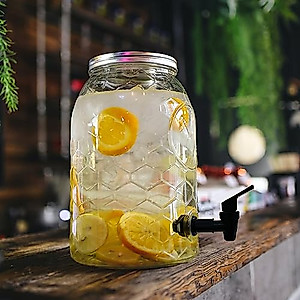 2 Pcs Replacement Cooler Faucet, Reusable Spigot Spout Water Beverage Lever Pour Dispenser Valve Water Crock Water Tap, BPA Free Plastic Water Spigot (Black)