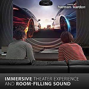 ViewSonic Smart LED 4K Projector with Dual Harman Kardon Speakers 125% Rec 709 3D Ready Frame Interpolation Technology for Home Theater (X100-4K)