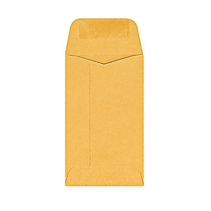 Office Depot® Brand Coin Envelopes, 3, 2 1/2" x 4 1/4", Brown Kraft, Pack Of 500