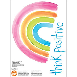 WallPops DWPK3581 Think Positive Wall Decal, Multicolor
