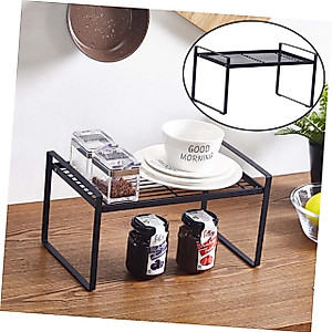 OFFSCH Storage Shelf Pot Storage Rrack Storage Rack Storage Shelves Layered Shelf Multi-Layer Bowl of Pot