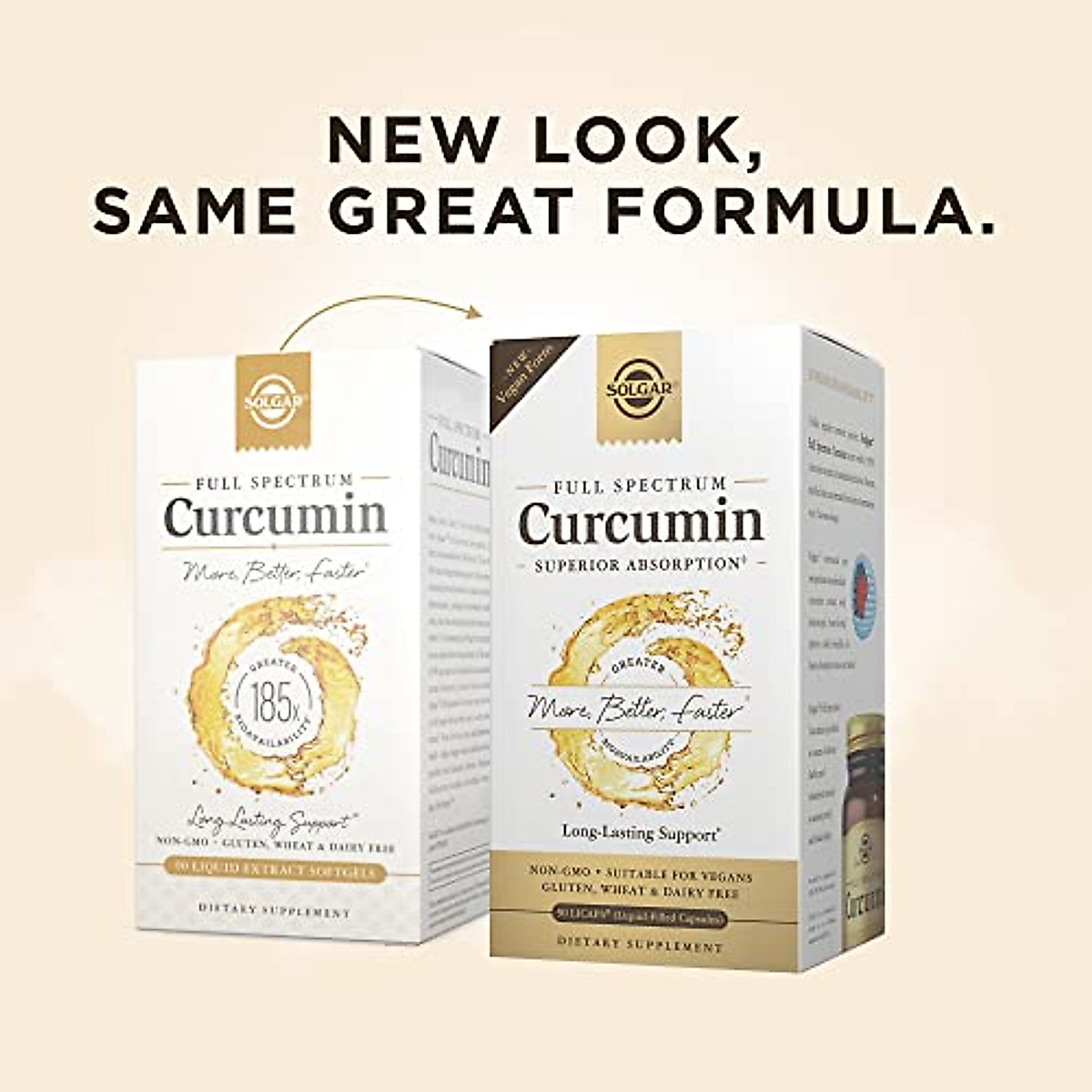 Solgar Full Spectrum Curcumin - 90 LiCaps, Pack of 2 - Superior Absorption - Brain, Joint & Immune Health - Non-GMO, Vegan, Gluten Free, Dairy Free - 180 Total Servings