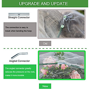 30pcs Greenhouse Frame Kit Fits 3/4/5ft Or Wider Garden Hoops Raised Bed Row Cover Netting DIY Fiberglass Support Stakes Up to 6 Sets of 7ft Long for Plant Vegetable Winter Frost Protection WingShop