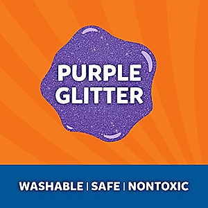 Elmer's Liquid Glitter Glue, Washable, Purple, 6 Ounces, 1 Count - Great For Making Slime