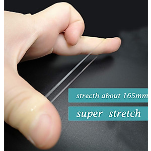 Clear Mini Elastic Rubber Hair Bands，BEBEEPOO 2500pcs Soft Elastics Ties Bands 2mm in Width and 30mm in Length - STRONG - REUSEABLE