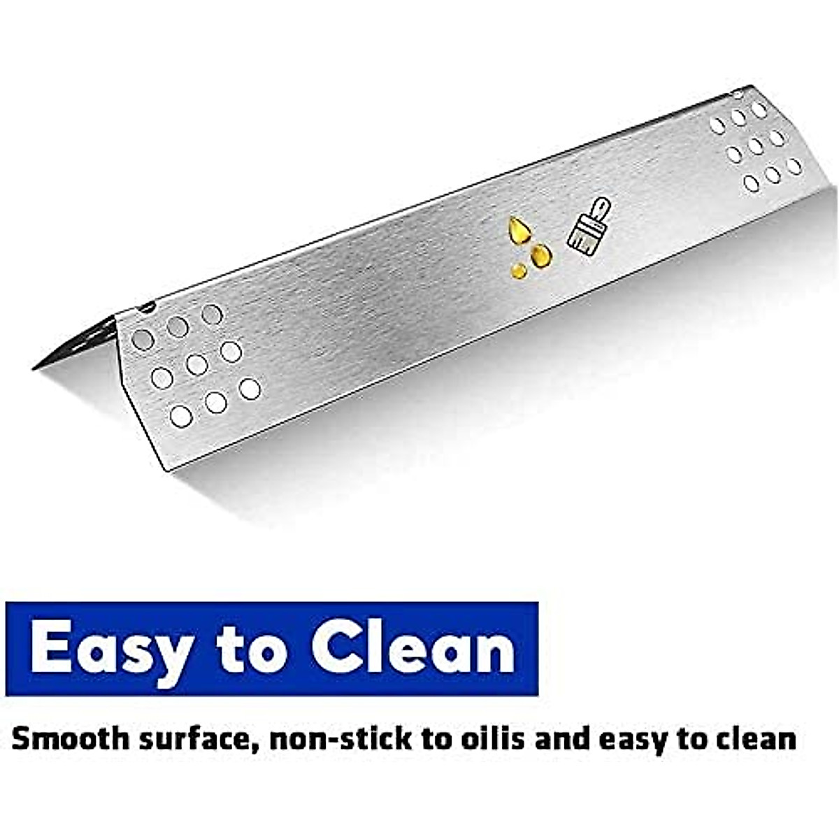 Uniflasy Replacement Parts for Nexgrill 720-0882A Evolution Infrared Plus 5 Burner Gas Grill Repair Part kit for Nexgrill 720-0896 720-0925 720-0896B 720-0896C Heat Plates, Burners Tubes, 5 Pack