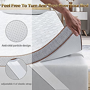 Slybear 2 Inch Memory Foam King Mattress Topper - Cooling Gel Mattress Topper for King Size Bed with Removable Cover, Pressure Relief Ventilated Mattress Pad for Back Shoulder Pain