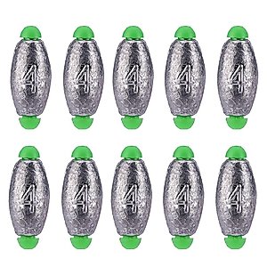 Fishing Weights Removable Sinkers Fishing Sinker Tackle Kits 5 Sizes 10Pcs a Pack(4g)