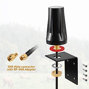 10dBi Outdoor 4G LTE Long Range Cellular Trail Camera Antenna with 16.4ft Low Loss KSR200 Cable for Trail Camera, Eifagur