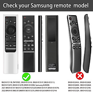 Case Compatible with Samsung Smart TV Remote Control 2021/2022, Remote Cover for Samsung Solar Cell Remote BN59-01357 BN59-01385 BN59-01265A Universal Silicone Skin Sleeve Glow in The Dark White