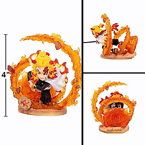 KELAKE GK Demon Slayer Rengoku Kyoujurou Figure Statue Figurine Model Doll Collection Cute Birthday Gifts PVC
