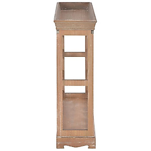 FurturHome Wooden Wine Rack for 24 Bottles with Storage | Freestanding Floor Wood Wine Holder Bottle Holder | Rustic Wine Bar Shelves for Home Kitchen Bar Dining Room | Brown MDF 27.6" x 8.9" x 27.8"