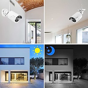 xmartO WB2024-W 2K 3MP Super HD WiFi Home Security Camera with Built-in Microphone (add-on Camera with 3.6mm Lens，Pack of 2, Requires 5MP NVR to Work)