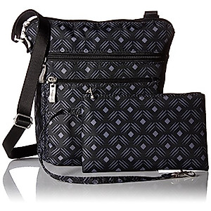 Baggallini Pocket Crossbody Bag - Stylish, Lightweight, Adjustable Strap Purse With RFID-Protected Wristlet, Hands-Free Travel Bag with Interior Organizational Pockets and More