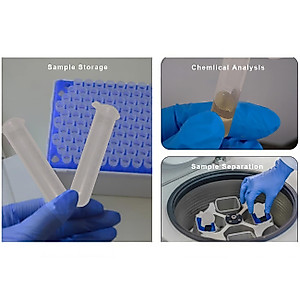 10ml Centrifuge Tubes Clear Plastic Vials EP Lab Centrifuge Vials 50pcs, Small Vial Liquid Test Sample Tube Storage Container with Snap Caps Lids