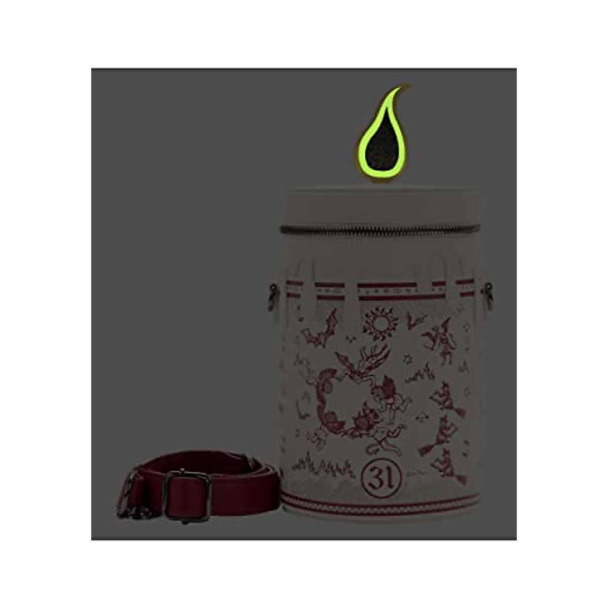 Hocus Pocus Black Flame Glow Candle Crossbody Bag