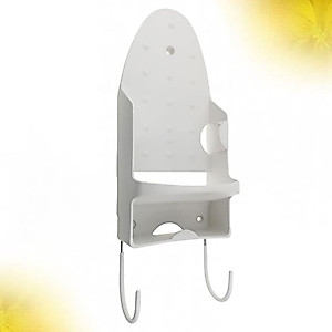Zerodeko Iron Holder Wall Mount 1pc Ironing Board Hook Wall Mounted Ironing Board Ironing Board Holder Wall Mount Iron Holder Iron Board Shelf Storage White Hook up Ironing Board Hanger