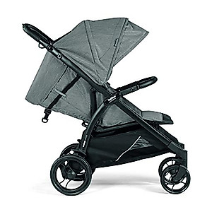 Peg Perego Booklet 50 Travel System - Includes Booklet 50 Baby Stroller and The Primo Viaggio 4-35 Infant Car Seat - Made in Italy - Atmosphere (Grey)