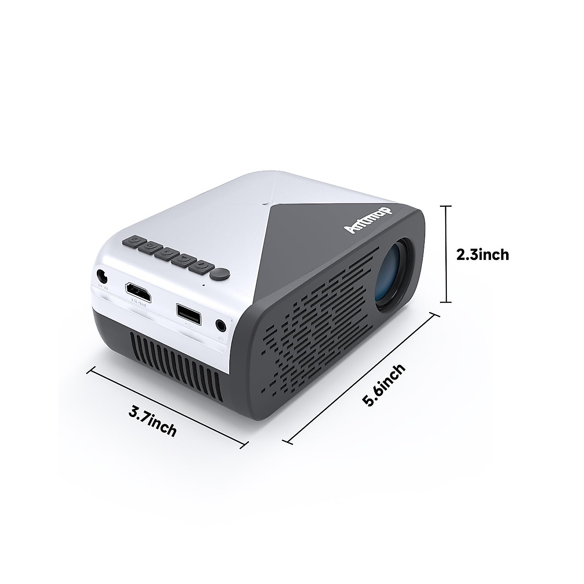Mini Projector with WiFi, Supported 1080P Full HD, Portable Outdoor Movie Projector, Home Theater Video Projector Compatible with TV Stick/HDMI/USB/PS4/iOS & Android