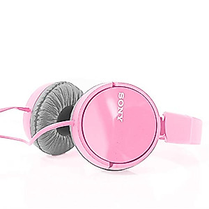 SONY Wired Over Ear Best Stereo Extra Bass Portable Foldable Headphones Headset for Apple iPhone iPod/Samsung Galaxy / mp3 Player / 3.5mm Jack Plug Cell Phone (Rose)