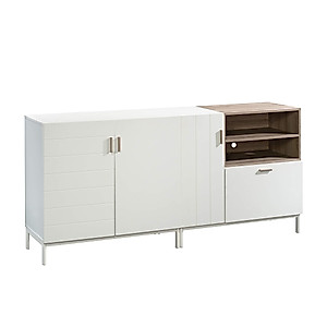 Sauder Anda Norr Credenza, for TVs up to 60", White Finish