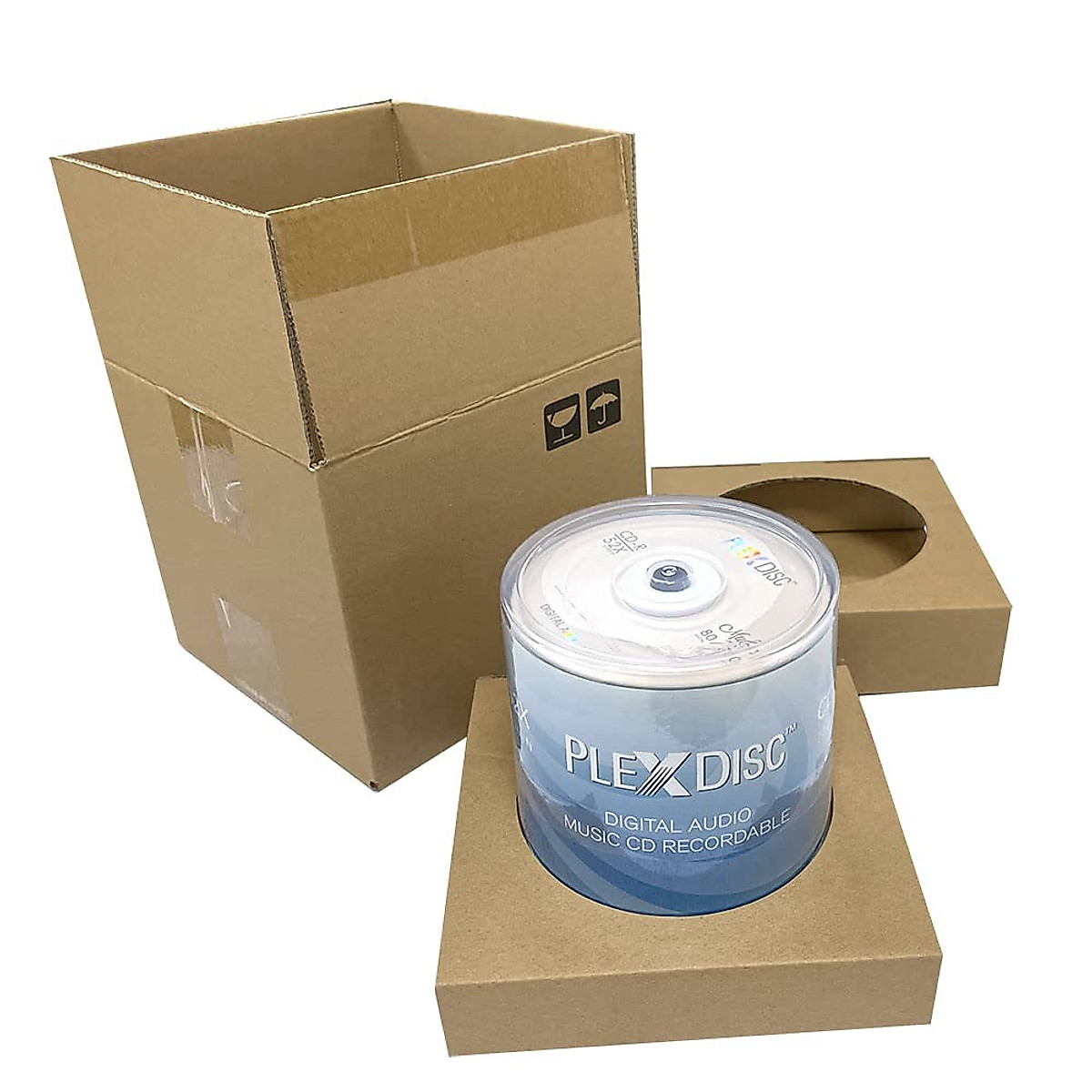 100 PK PlexDisc 52x 700 MB Digital Audio Music CD-R Disc for Reliable Audio Recording and Playback