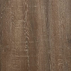 Household Essentials Jamestown TV Stand Coffee Table with Square Cube Storage Compartments Ashwood Rustic Wood Grain and Black Metal