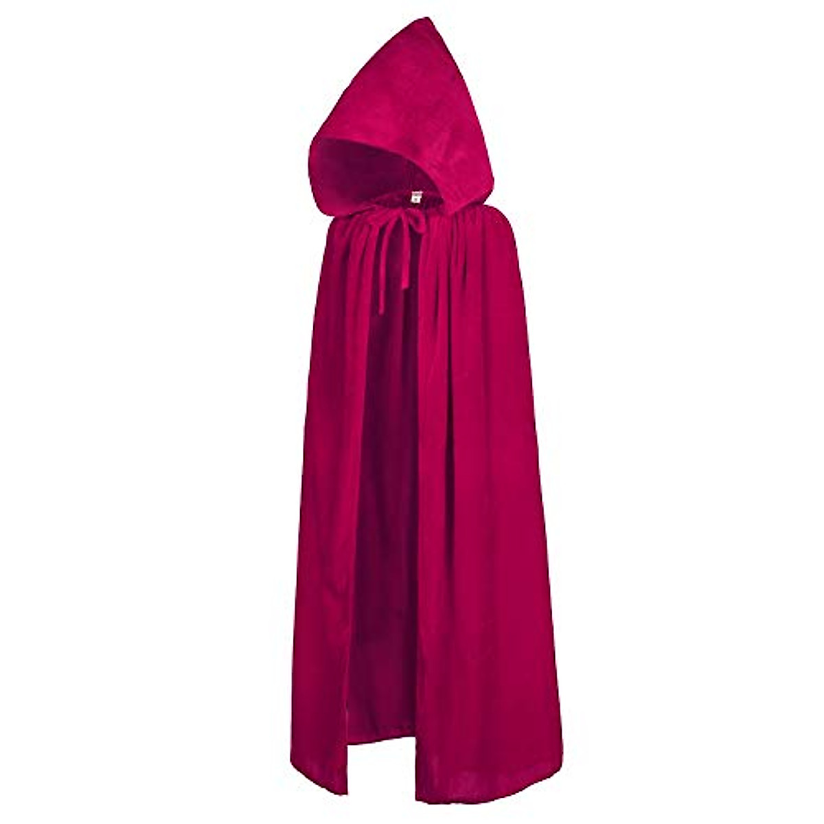 Aricy Kids Hooded Cloak Cape Christmas Halloween Role Play Cosplay Costume, Velvet Burdundy, M/ages 5-7
