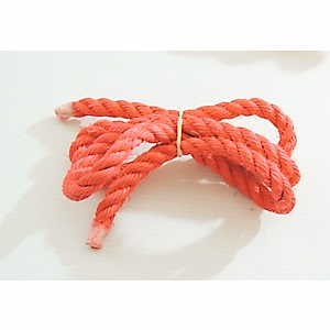 3/4" Natural Un-oiled Pink Sisal Rope Bird Toy Parts 5'