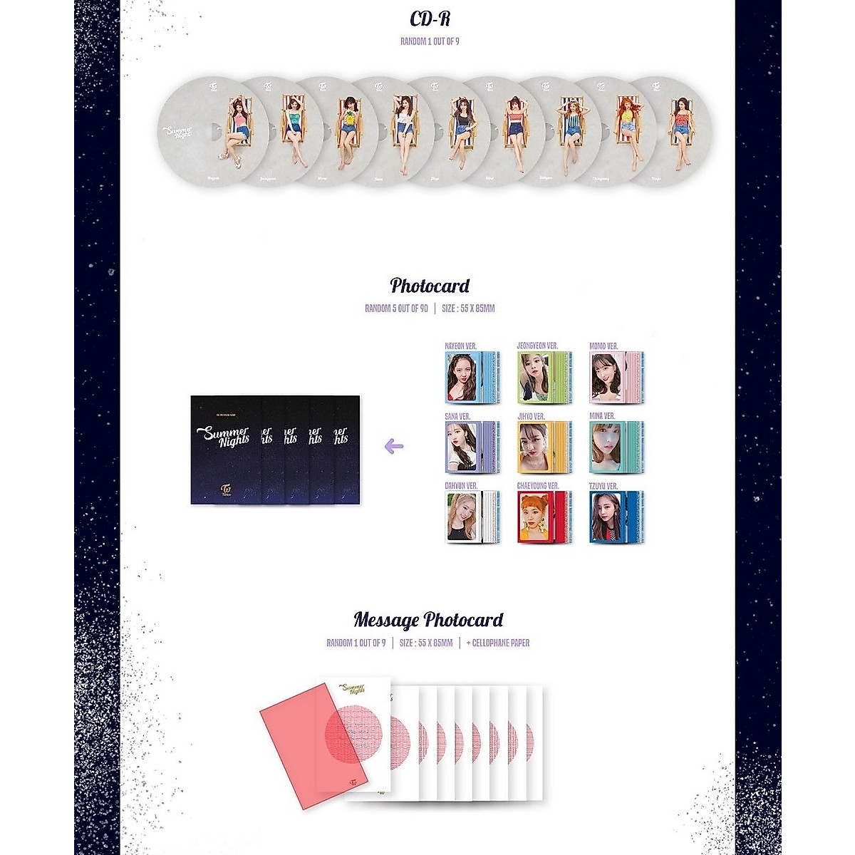 JYP TWICE - Summer Nights [C ver.] (2nd Special Album) CD+Photobook+Photocards+Folded Poster+Free Gift
