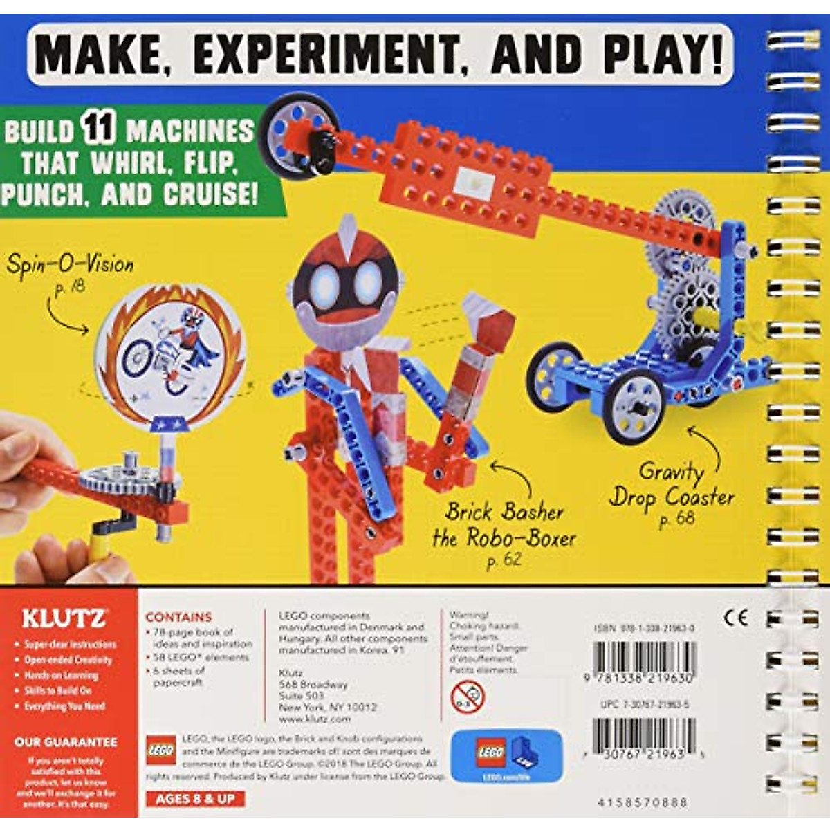 LEGO Gadgets (Klutz Science/STEM Activity Kit) 10.25" Length x 0.75" Width x 10" Height