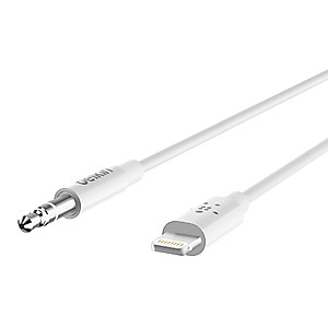Belkin Speaker and Headphone Splitter, 3.5mm Audio Jack Adapter, Dual Audio Output for Earbuds, Headphones, and Speakers for Sharing Music & Videos, Compatible with iPhones, Laptops, & Tablets - White
