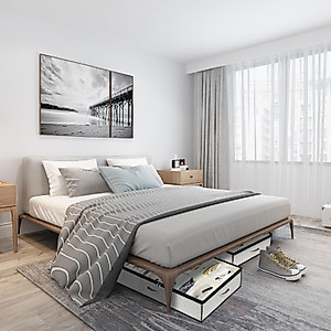 Shoe Storage Organizer Under Bed, 2 Pack Fits 32 Pairs, Extra Large Shoe Container, Breathable Fabric Underbed Storage for Sneakers, Slippers, Closet, Grey