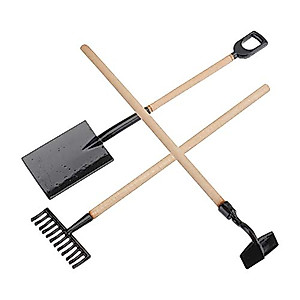 SAFIGLE 2 Sets Cactus Decors Garden Succulent Mini Miniature Hand Decoration Tools Transplanting Rake Fairy Black Decor Care Potting Playing Bonsai Accessories Kit Houseplant Fake Indoor